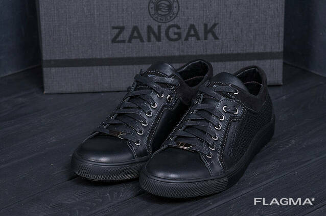 Мужские кожаные кеды ZG GO GO Man Black spring — Купить в Одессе на ...